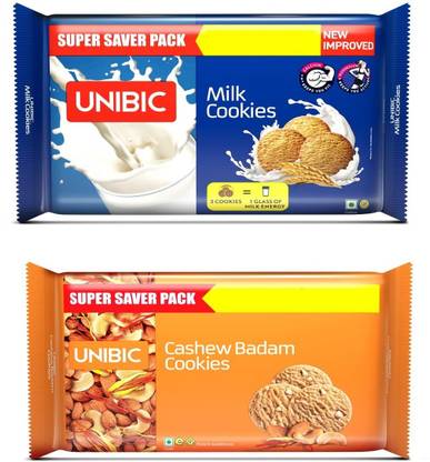 UNIBIC Milk & Cashew Cookies Cookies Price in India - Buy UNIBIC Milk ...