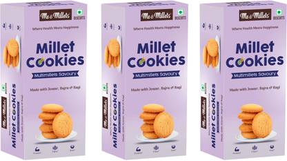ME & MILLETS Millet Cookies Multimillets Savoury Cookies Price in India ...
