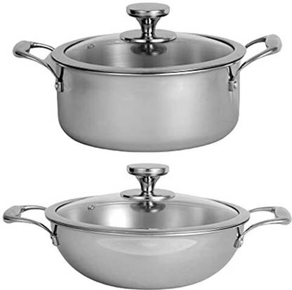 NIRLON Platinum Triply Stainless Steel Cookware Combo Set Induction ...