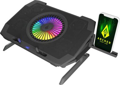Archer Tech Lab Squall 300 5 Fan Ergonomic Cooling Pad with Adjustable ...