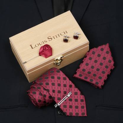 LOUIS STITCH Silk Cufflink & Tie Pin Set - Price in India, Reviews ...