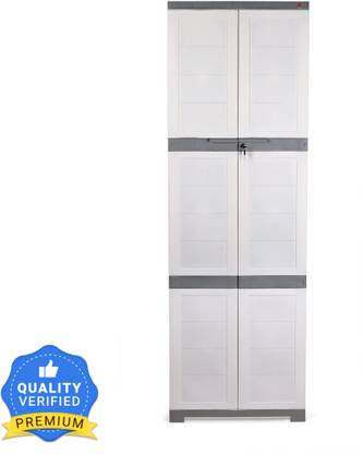 Cello Cello Novelty Large Plastic Cupboard with lock(White and Grey ...