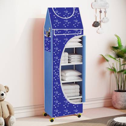 saintwod 6 Cabinet Baby Almirah, Kids Wardrobe, Folding Almirah,With ...