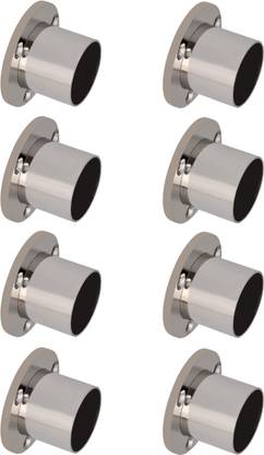 Circle Silver Rod Rail Bracket, Curtain Knobs Metal Price in India ...