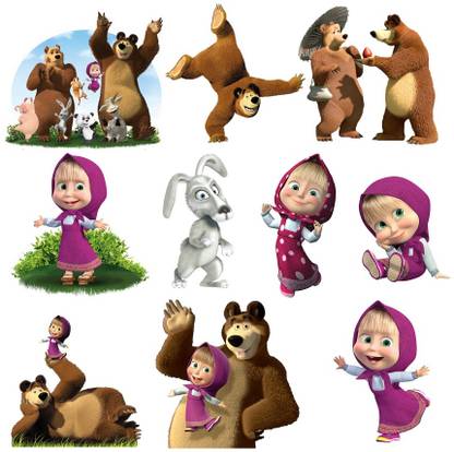 Pretty UR Party Masha and the Bear Paper Cutouts for Birthday Parties ...