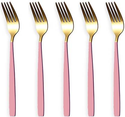 UnikArt Titanium Plated Gold-Pink Cutlery,Flatware,Tableware Dinner ...