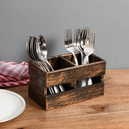 TEJAS CRAFT Wooden Spoon Stand for Dining Table Cutlery Holder Kitchen ...