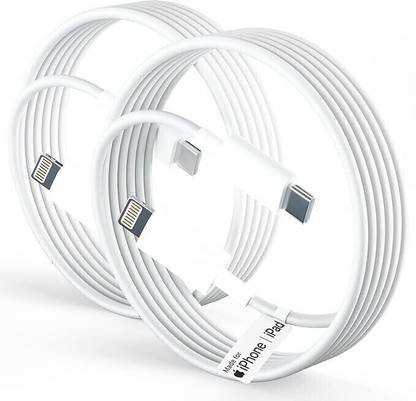 SAIBABA Lightning Cable 3.2 A 1.2 m Copper iPhone to Type C Cable white ...