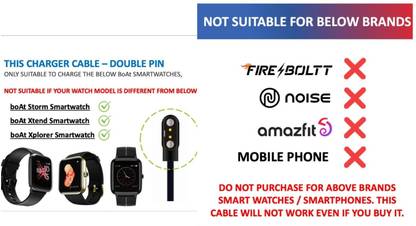 WOXOT Watch charger Boat wave,Boat mercury,Noise colorfit pro,2,3 Noise ...