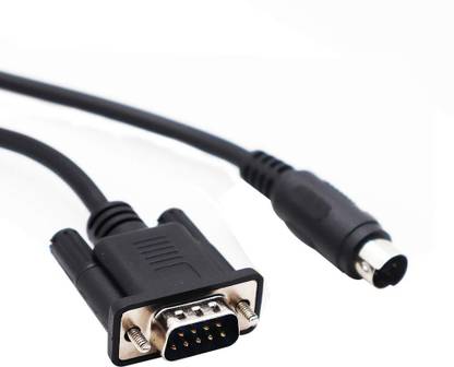 Mak World Reversible USB 2.0 3 m PLC Programming Cable, 8P Mini Din ...