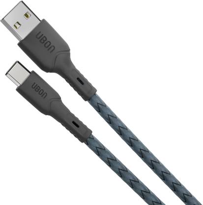 Ubon USB Type C Cable 2 A 1 m Nylon Braided WR-402 Power Master 25Watt ...