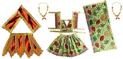 AVCREATION Shiv Parvati Dress, made of Silk Cloth. Size: Choli 7.5 Inch ...