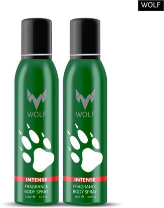 Wolf Intense Pack of 2- No Gas Perfumed Bodyspray for Men Deodorant ...