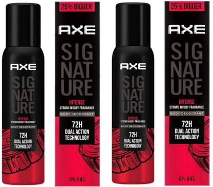AXE Signature Intense No Gas Body Spray For Men Pack of 2 Deodorant ...