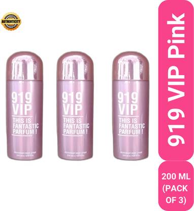 RAMCO VIP 919 Pink Deodorant Body Spray 200ML Each (Pack of 3 ...