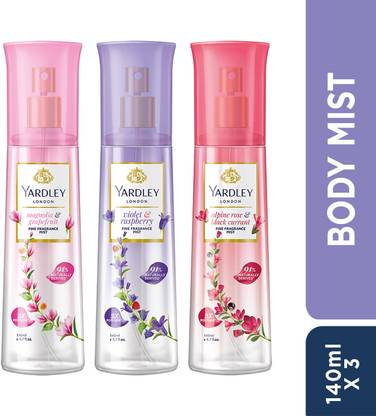 Yardley London Alpine Rose & Blak Currant, Mangolia & Grapefruit ...