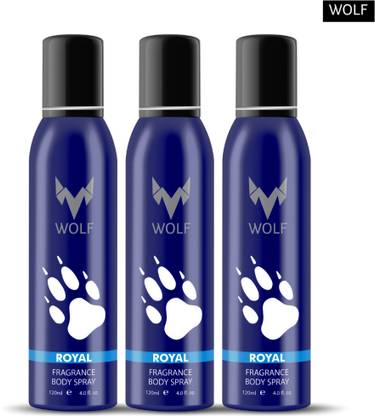 Wolf Royal Pack of 3 - No Gas Perfumed Bodyspray for Men- 120 ml*3 ...