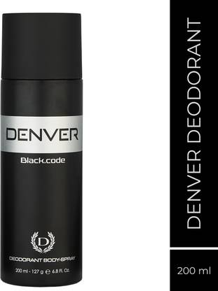 DENVER Black Code Body Deodorant Spray - For Men - Price in India, Buy ...