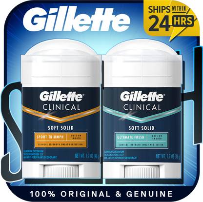 Gillette Clinical Antiperspirant Deodorant for Men Sport Triumph and ...