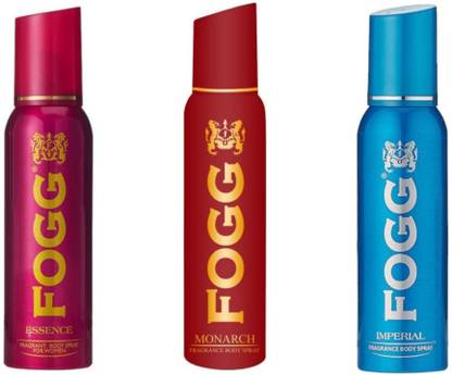 FOGG Essence 120 ML , Monarch 120ML & Imperial 120Ml Perfume Body Spray ...