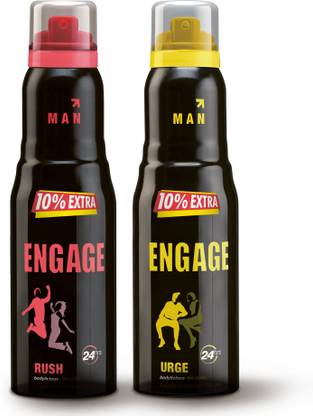 Engage Rush and Urge Deodorant Spray - For Men, Pack of 2 Deodorant Spray - For Men - Price in ...