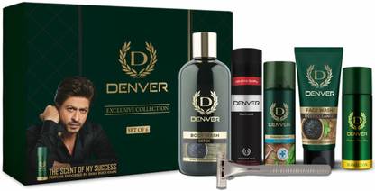 DENVER Body Wash Detox,Nano Deo,Face Wash, Shaving Foam, Razor & Black ...