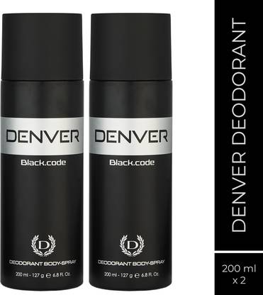 DENVER Black Code Body Deodorant Spray - For Men - Price in India, Buy ...