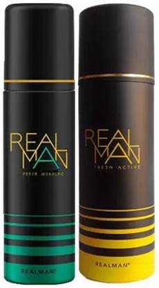 Real Man Morning+Active Deo 200 Deodorant Spray - For Men - Price in ...
