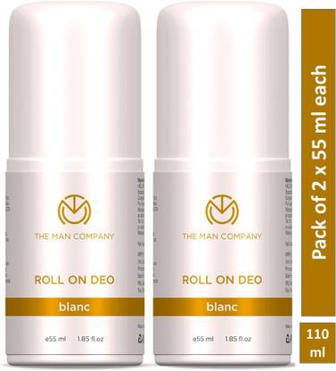 THE MAN COMPANY BLANC Antiperspirant Deo Roll On Pack of 2, 55ml each ...