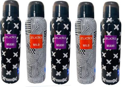zudio miami women-3,wild men-2 pack of 5 Body Spray - For Men & Women ...