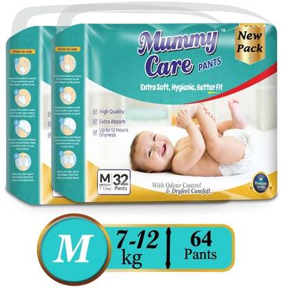 mummy care Extra soft Baby Diaper Pants | Medium Size Baby Diapers (6 ...