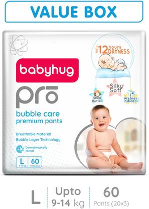 babyhug Pro Bubble Care Premium Pant Style Diapers Large - 20 Pieces ...