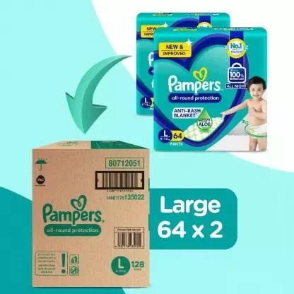 Pampers All Round Protection Diaper Pants, Anti Rash Blanket, Lotion ...