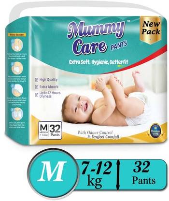mummy care Extra soft Baby Diaper Pants | Medium Size Baby Diapers (6-12 kg) - M - Buy 32 mummy ...