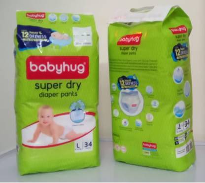 babyhug Super Dry L-34 - L - Buy 68 babyhug Pant Diapers | Flipkart.com
