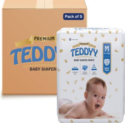 TEDDYY Baby Diapers Pants Premium - M - Buy 75 TEDDYY Cotton Pant ...