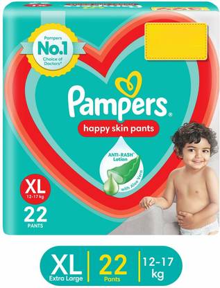 Pampers Happy Skin Pants, With Anti Rash Lotion - Value Pack - XL - Buy ...