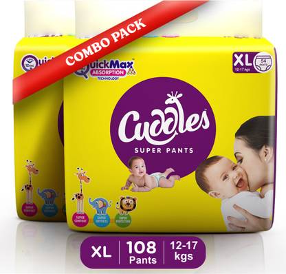 Cuddles - Super Pants Combo Pack - XL (54*2) - XL - Buy 108 Cuddles ...