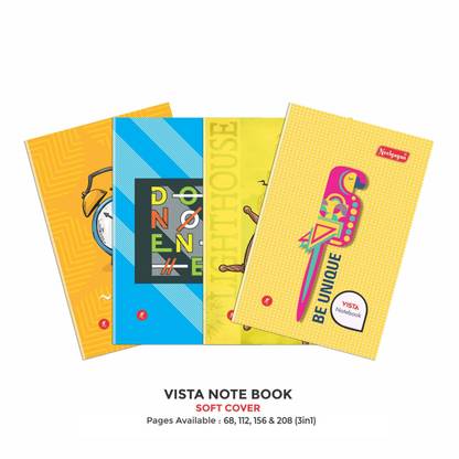 NEELGAGAN Vista Notebook, Register Softcover (17cm X 27cm) Regular ...