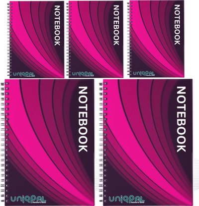 UNIQPAL Spiral Binding Long Notebook-Single Line 75 GSM A4 Note Book ...