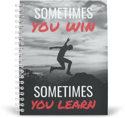 PurpleBees YOU WIN LEARN Quotes Diary A5 | Motivational Diary A5 Diary ...