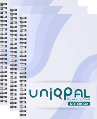 UNIQPAL Set of 3 A4 Notebook Unruled Plain Page 200 Pages Price in ...
