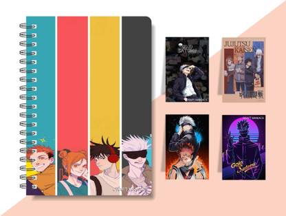 craft maniacs ANIME DIARY & 4 MAGNETIC BOOKMARKS A5 Diary RULED 160 ...