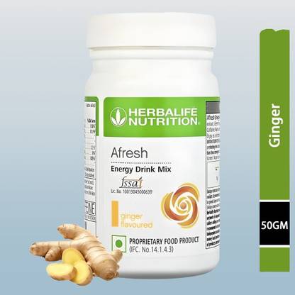 HERBALIFE Afresh Energy Drink – Ginger (50g) | Supports Energy & Weight ...
