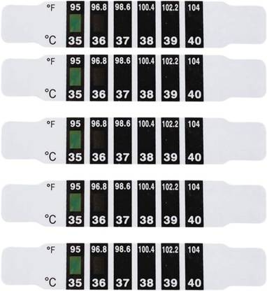 SWADESI BY MCP 5pc Temperature Strips Quick Read Forehead Strips, Great ...