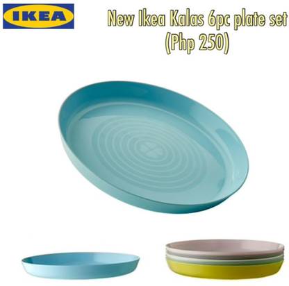 IKEA Pack of 6 Plastic KALAS Plastic Plate, Mixed Colours. Dinner Set ...
