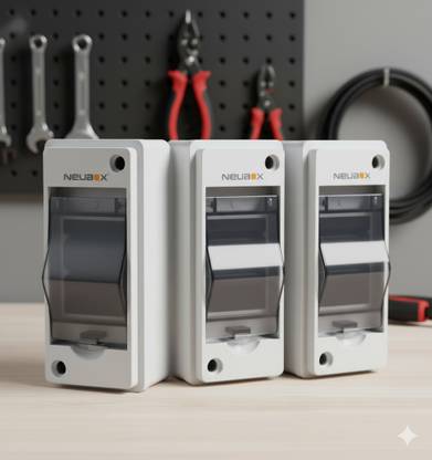 NEUBOX 2 Way MCB Distribution Box | Surface & Flush Mount | Shockproof ...