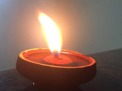 Diya with separate bati stand Earthenware (Pack of 100) Table Diya Set ...