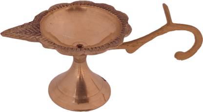 SPRITUAL POOJA AND PUJARI PURE BRASS GANGA AARTI TABLE DIYA SMALL ...