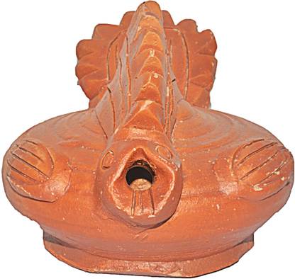 BOVZEN Terracotta Peacock Magic Diya for Pooja Decor, Festive Decor ...